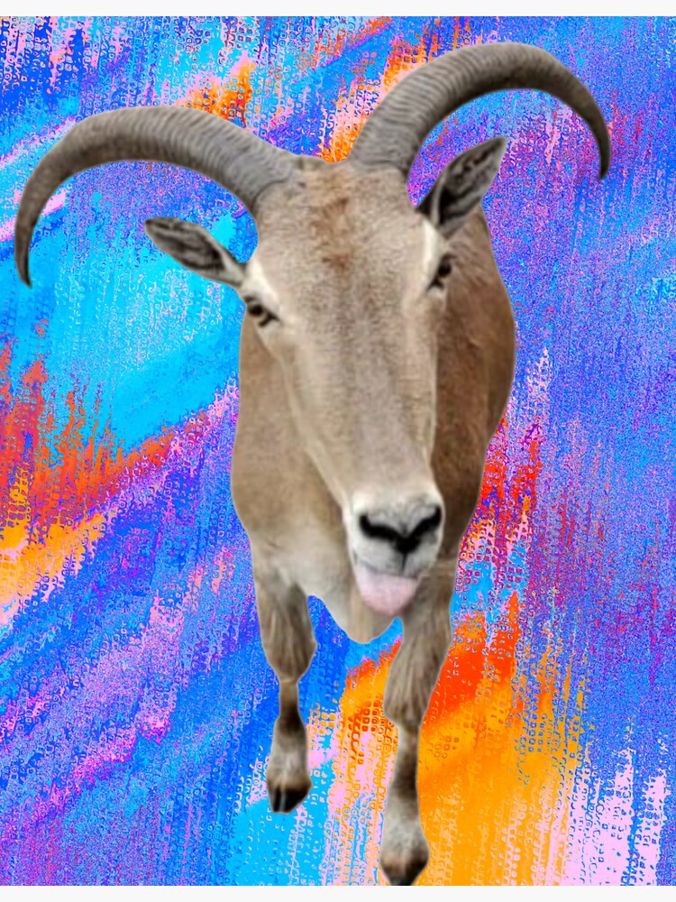 "Multi-Color Goat" Sticker by Matt-0626 | Redbubble
