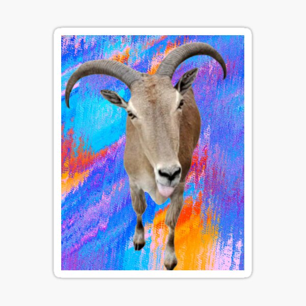"Multi-Color Goat" Sticker by Matt-0626 | Redbubble