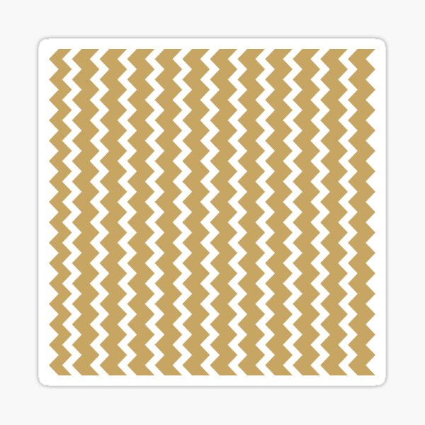 "Geometric Zigzag pattern - Golden" Sticker for Sale by BeautyofColor ...