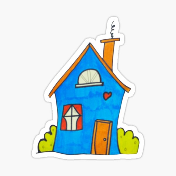 "My simple House " Sticker by chuckletuckle | Redbubble