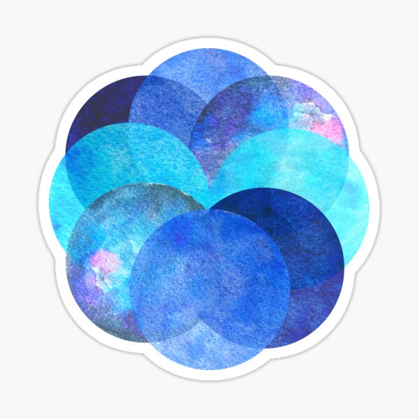 "Blue Circle Ring" Sticker for Sale by Colorcore | Redbubble