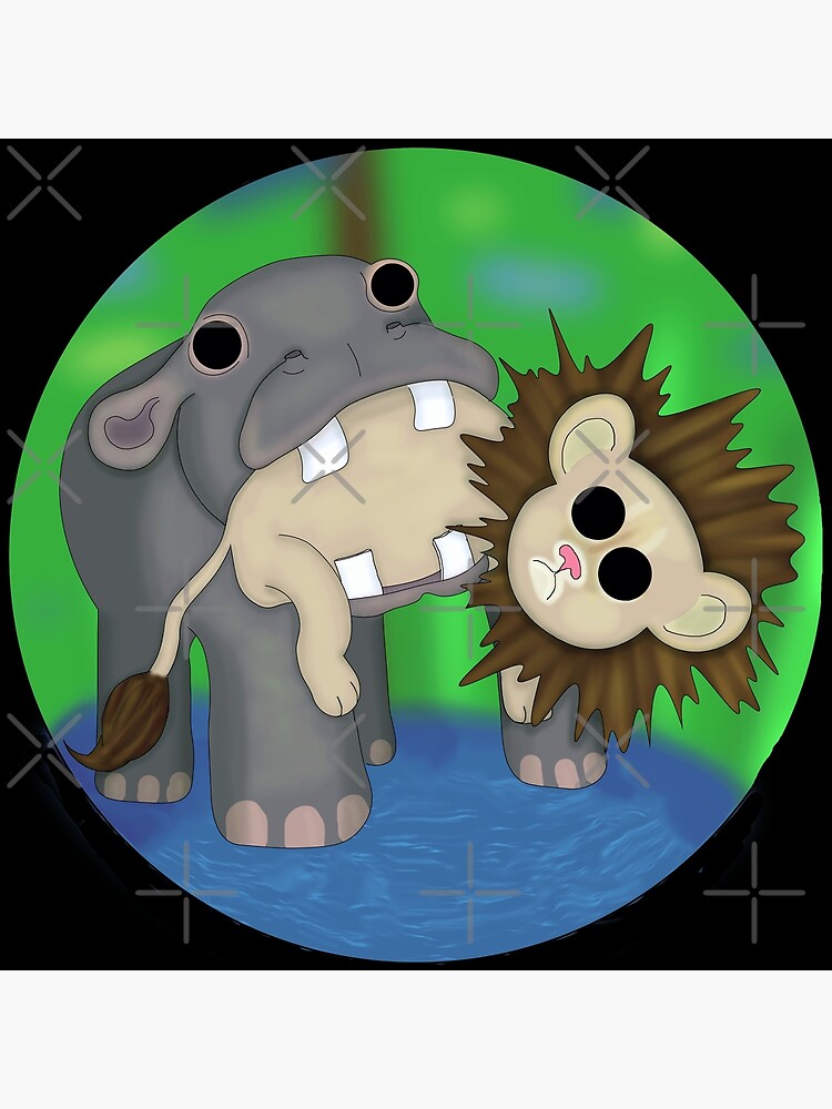 "Hippo Chomp" Poster for Sale by JamCatDesigns | Redbubble