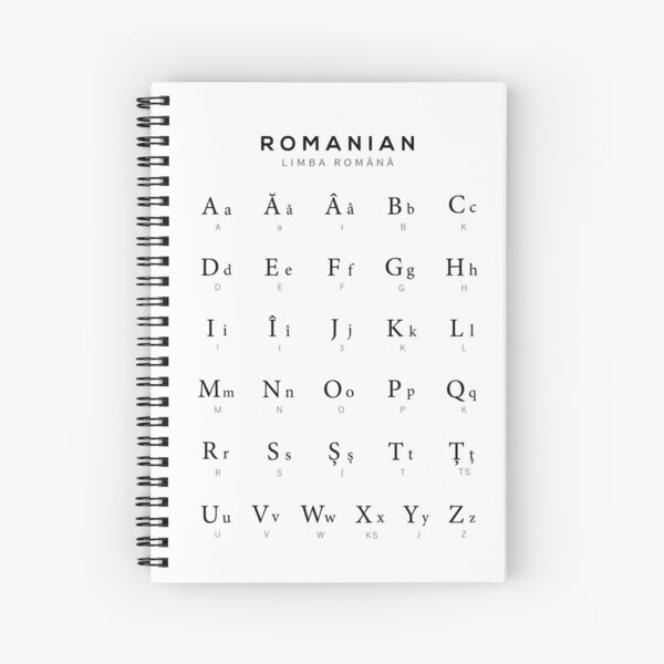 "Romanian Alphabet Chart, Romania Language Chart, White" Journal for ...