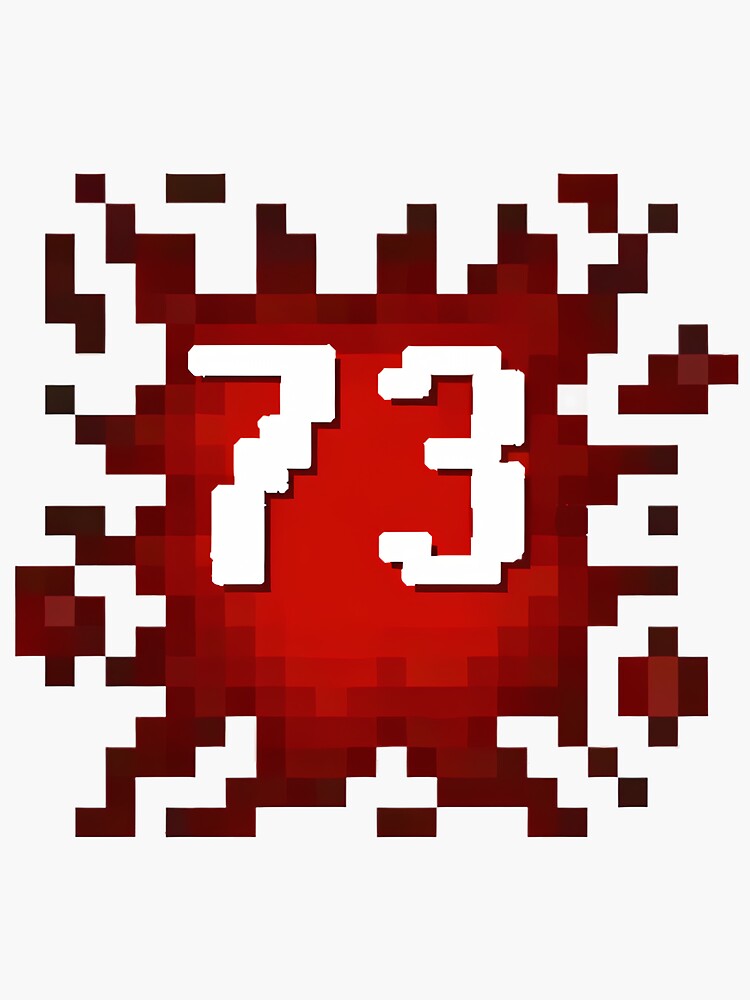 "73 Hit Splat Art" Sticker for Sale by osrs-designs | Redbubble