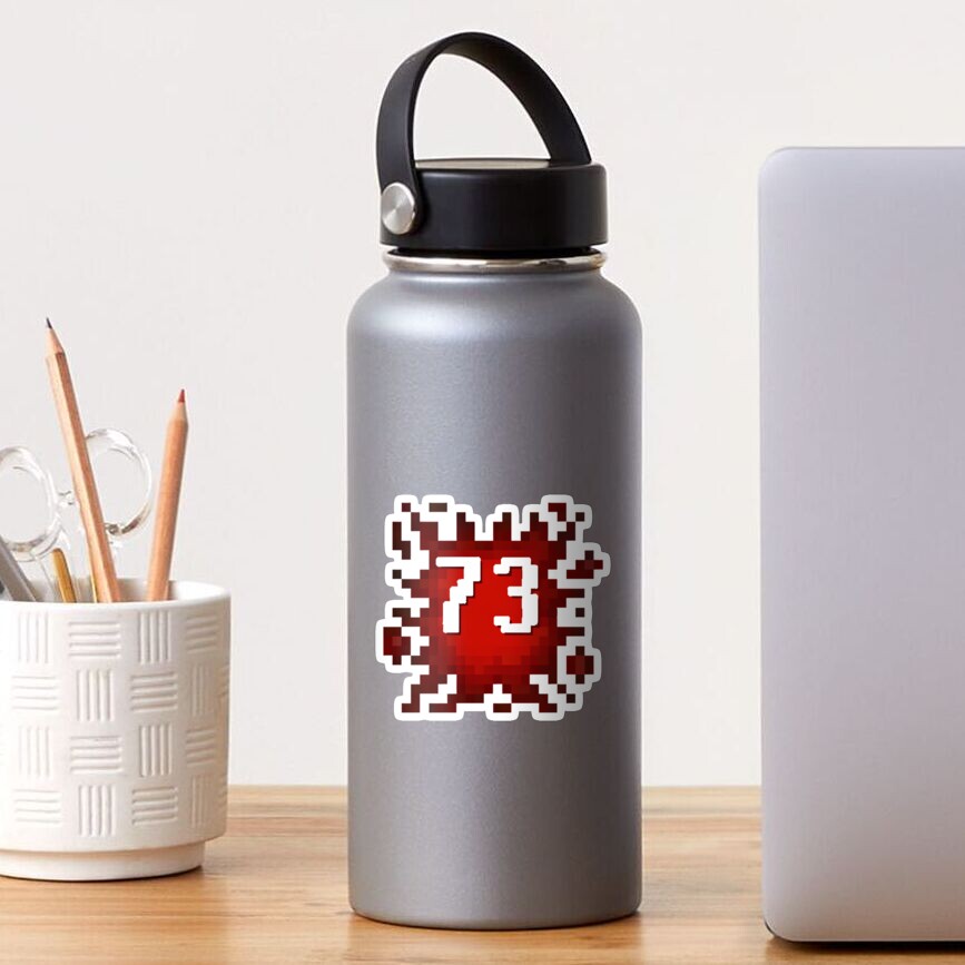 "73 Hit Splat Art" Sticker for Sale by osrs-designs | Redbubble
