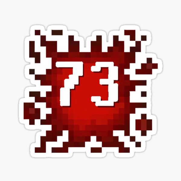 "73 Hit Splat Art" Sticker for Sale by osrs-designs | Redbubble