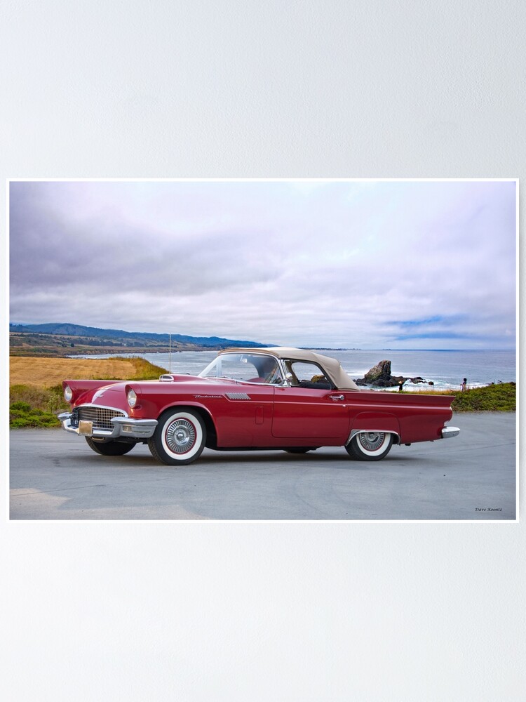"1957 Ford Thunderbird Convertible" Poster for Sale by DaveKoontz ...