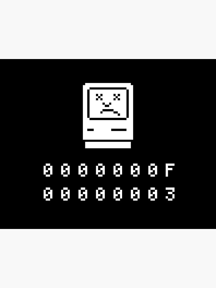 "Apple Mac - Retro 1990s Classic Sad Face Error Message" Sticker for ...