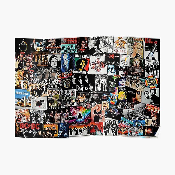 "Rock Collage " Poster for Sale by kalomnaingkijx | Redbubble