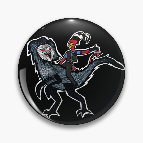 Chapa «Helluva Boss Raptor Stolas y Rodeo Blitzo» de JezFez | Redbubble