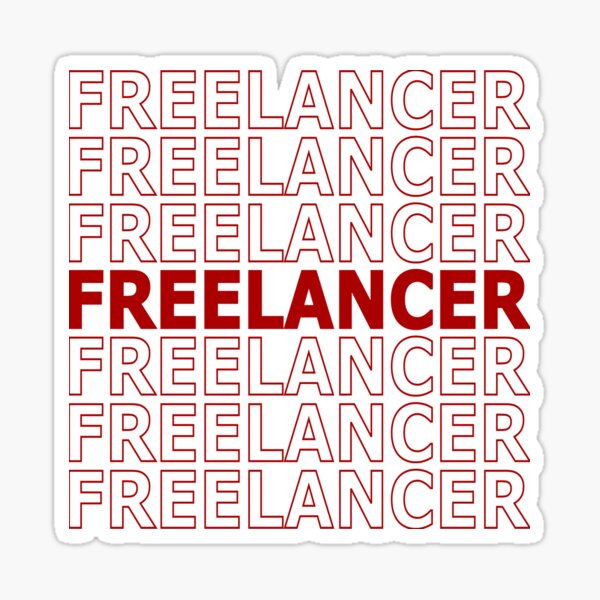 "Freelancer" Sticker for Sale by myarankartsygal | Redbubble