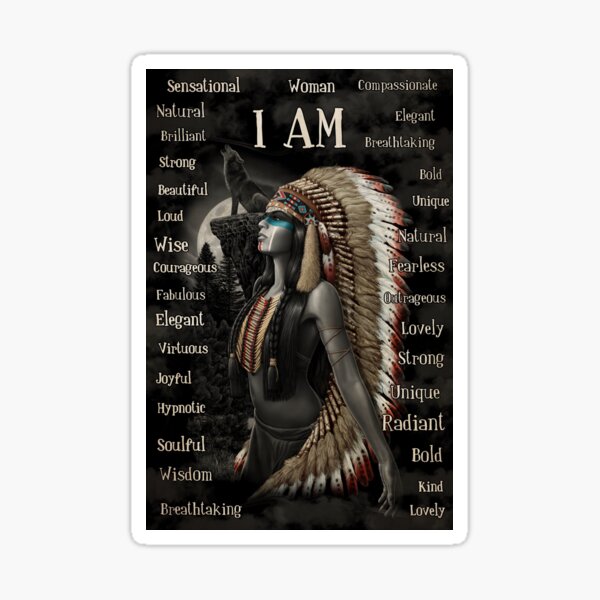 "Native girl i am" Sticker for Sale by chinulove | Redbubble