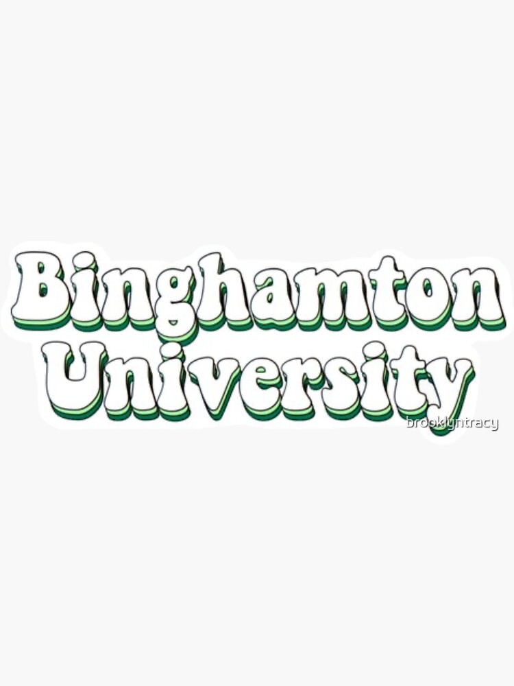 "Binghamton University" Sticker for Sale by brooklyntracy | Redbubble