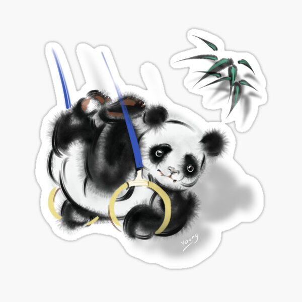 "Gymnastic,Champion panda,Cute panda,Black and white,Panda,Sport panda ...