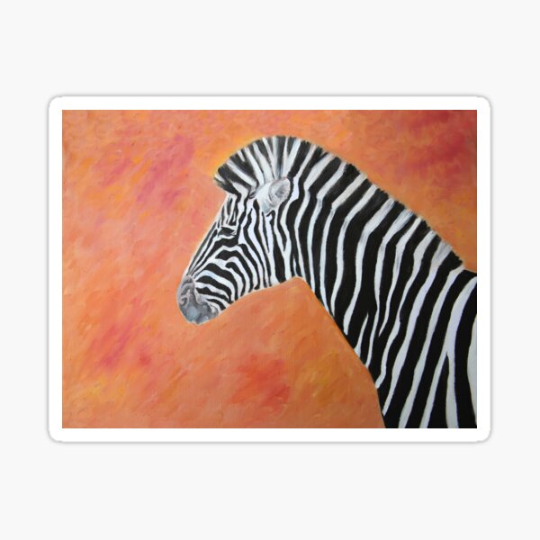 "Zebra" Sticker for Sale by artlilly | Redbubble