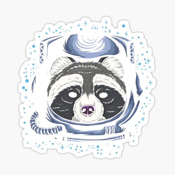"Astro Racoon" Sticker for Sale by AntoniHoang | Redbubble