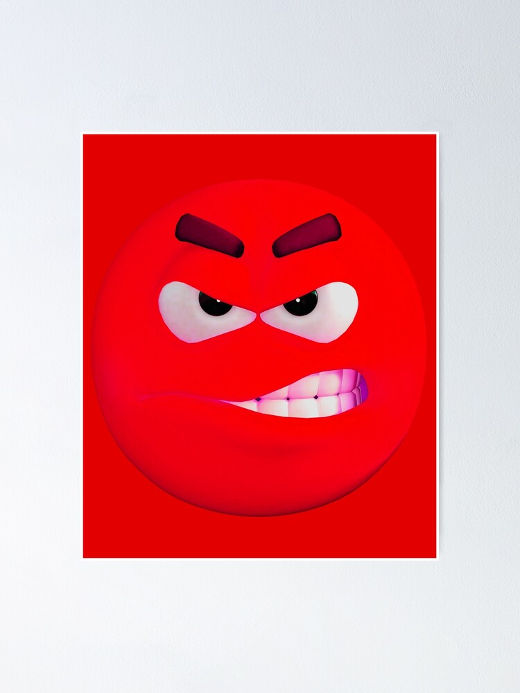 "Red with anger !!! angry face" Poster by Astralia | Redbubble