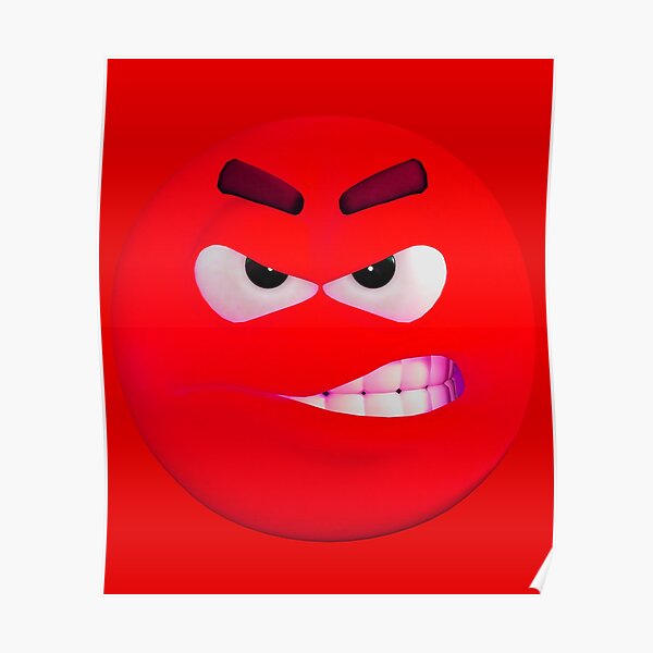 "Red with anger !!! angry face" Poster for Sale by Astralia | Redbubble