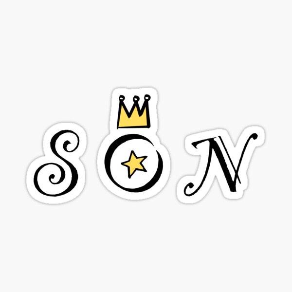 "Son " Sticker by Moodyworks | Redbubble