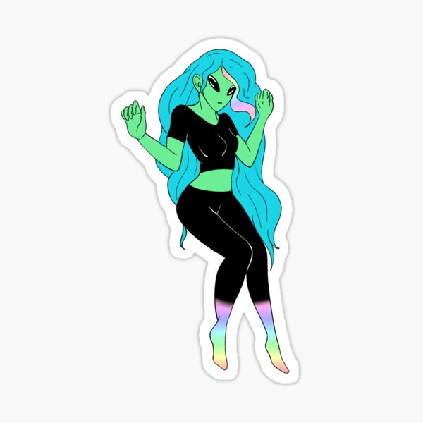 "Floating Alien" Sticker for Sale by HavenAlethea | Redbubble