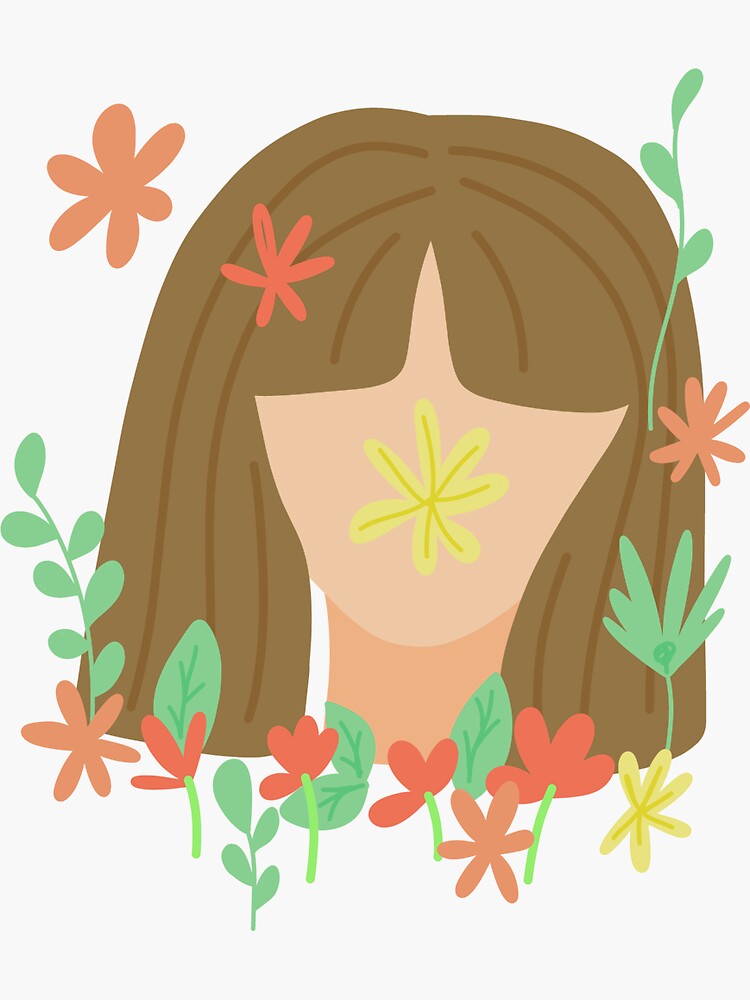 "Flower Girl" Sticker for Sale by joyyi | Redbubble