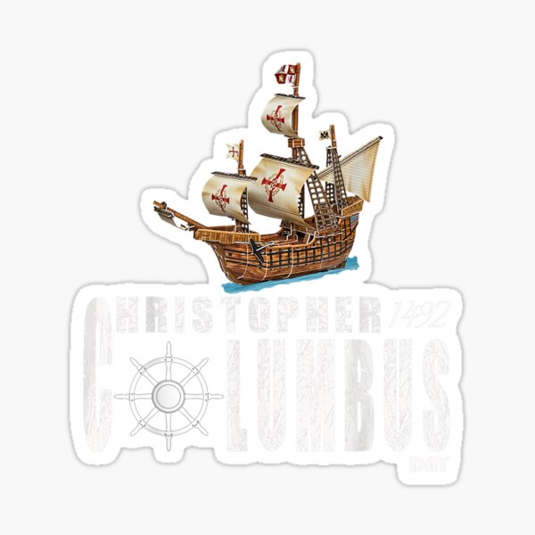"christopher columbus day History Voyage American" Sticker for Sale by ...