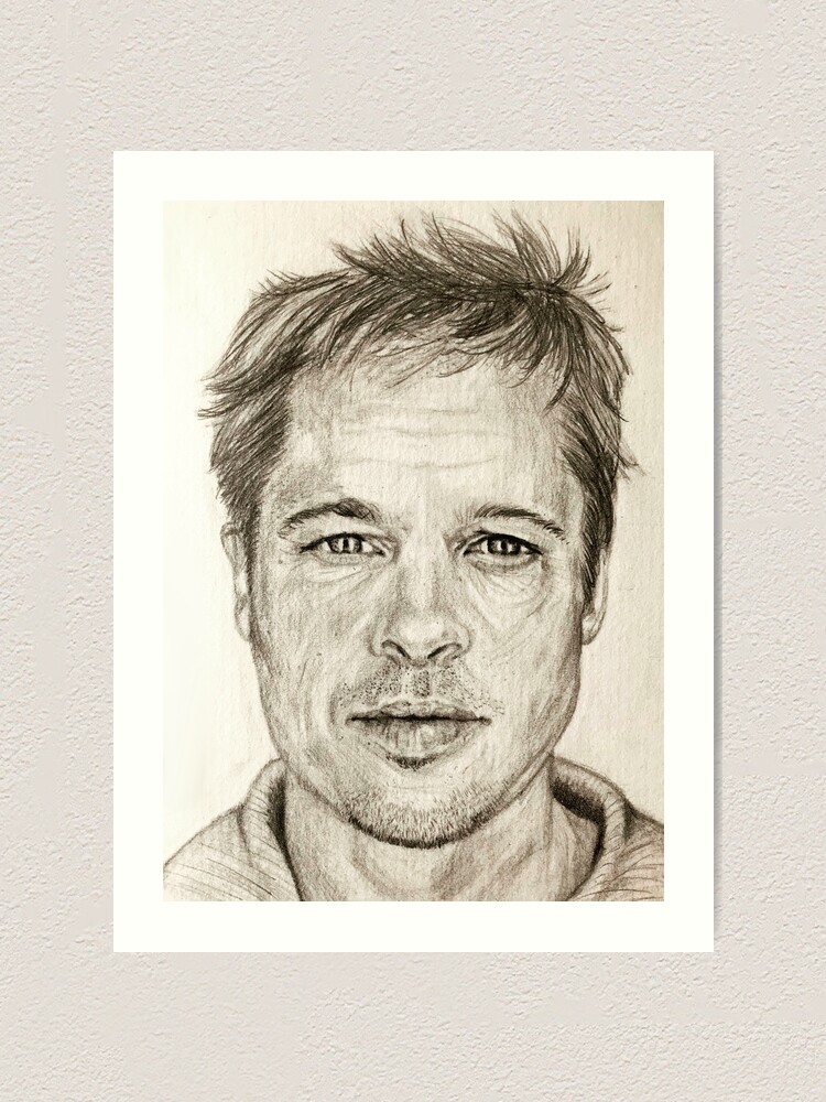 "Brad Pitt" Art Print for Sale by Krissys-Art | Redbubble