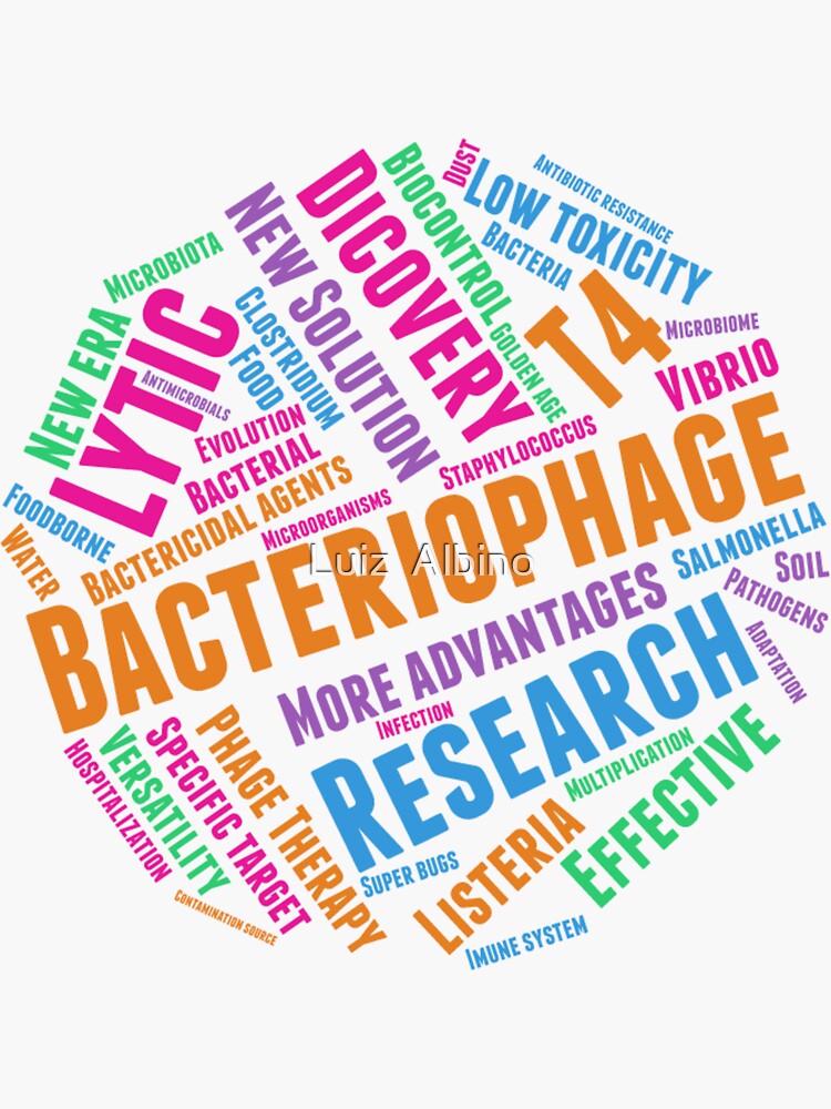 "Bacteriophage Word Cloud" Sticker for Sale by Bacteriophage | Redbubble