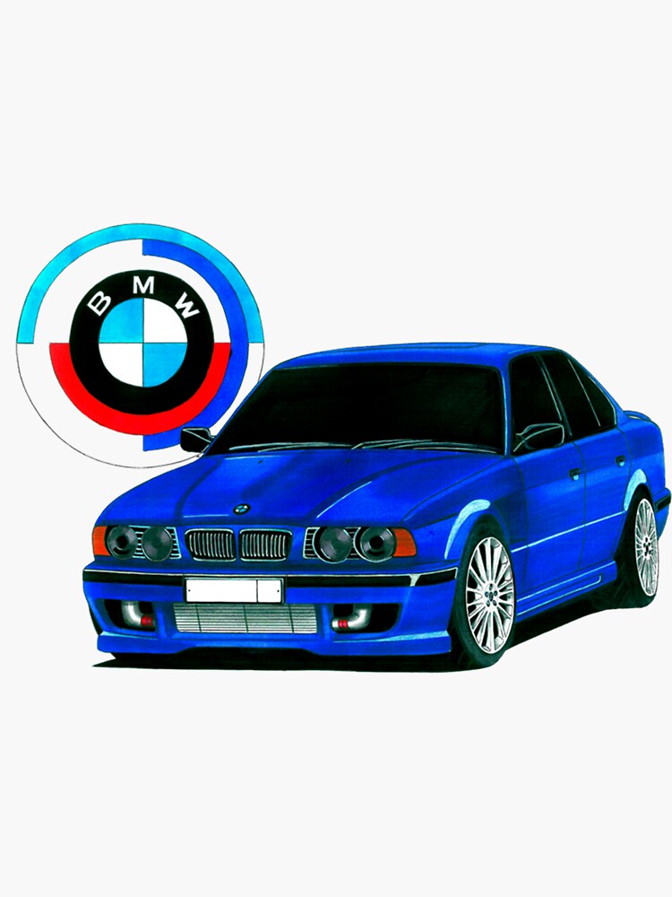 "E34 German legendary car Classic" Sticker for Sale by ManfredEbert ...