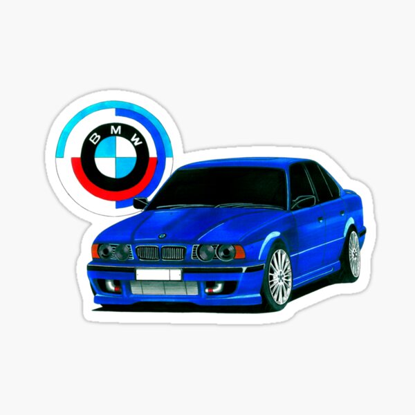 "E34 German legendary car Classic" Sticker for Sale by ManfredEbert ...