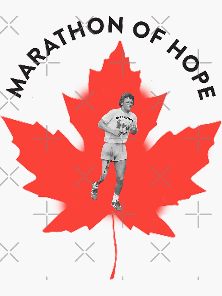 "Terry Fox " Sticker for Sale by Limitlessvision | Redbubble