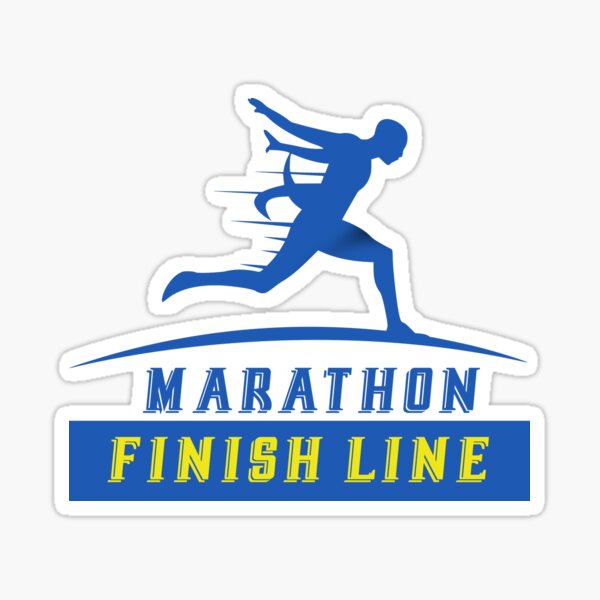 "Marathon Finish Line" Sticker for Sale by vnmquang | Redbubble