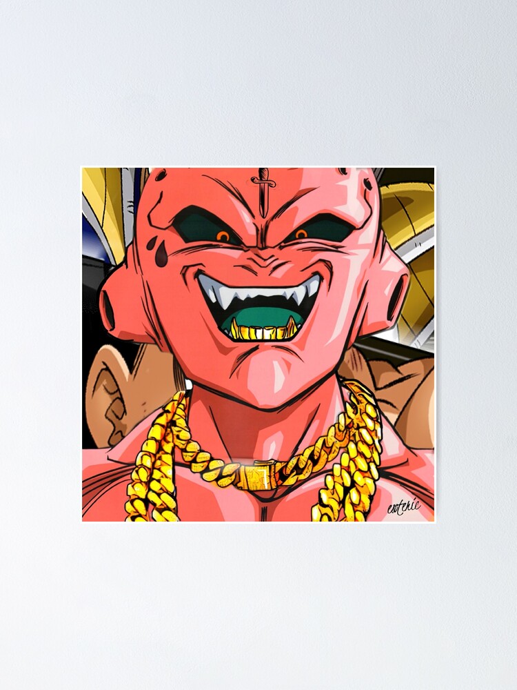 Majin Buu Majin Buu Poster For Sale By Dragonballfanzz Redbubble