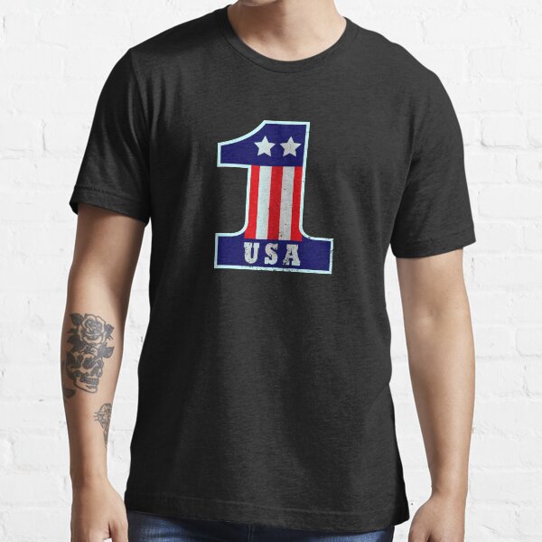 "USA No 1 ONE - Number One" T-shirt for Sale by FlipFlop7 | Redbubble ...