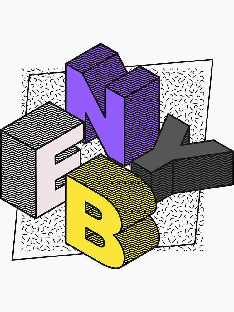 "Enby Block Art" Sticker for Sale by EnbyPride | Redbubble