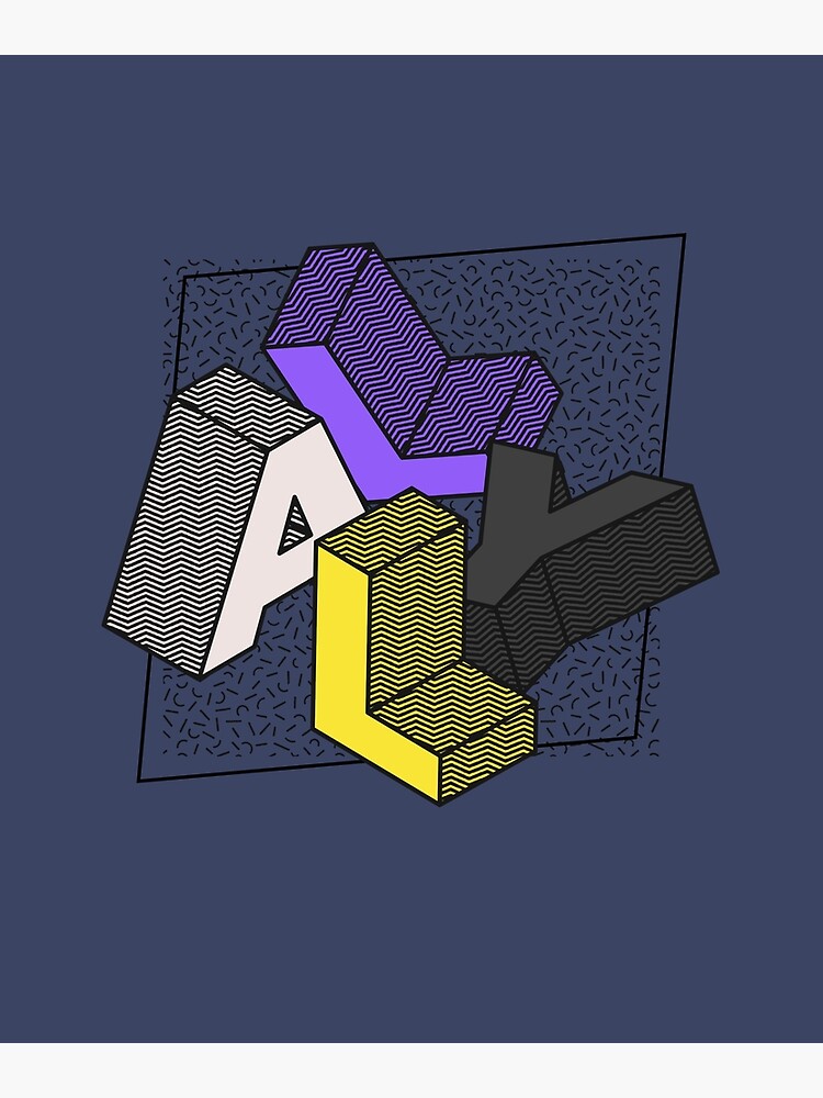 "Ally Block Art" Poster for Sale by EnbyPride | Redbubble
