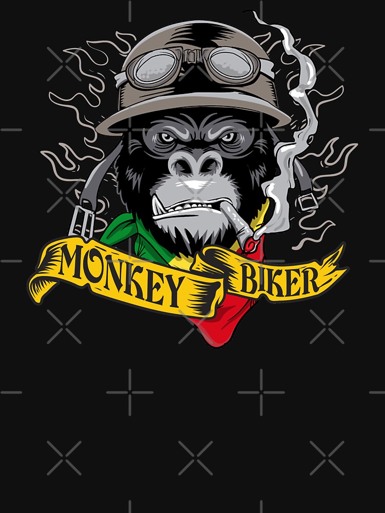 "Biker Monkey" Essential T-Shirt for Sale by Roesoesu | Redbubble