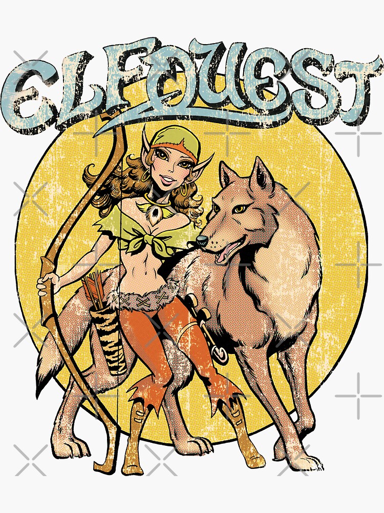"ElfQuest: Vintage Nightfall (Distressed) " Sticker for Sale by elfquest | Redbubble