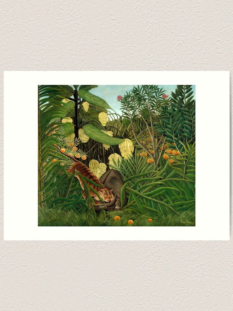 "Fight between a Tiger and a Buffalo, 1908 by Henri Rousseau" Art Print ...
