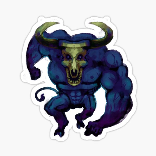 "Charging Bull Galaxy Horror Taurus Star Sign Zodiac" Sticker by ...