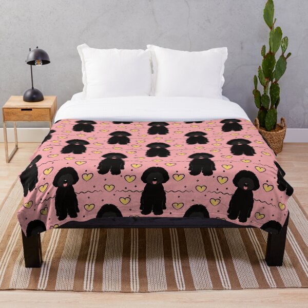 "LOVE Black Aussiedoodle" Throw Blanket for Sale by Lulupainting ...