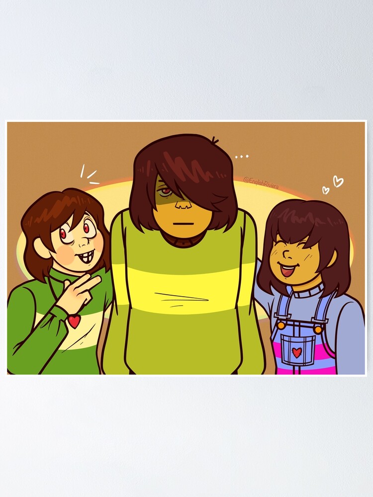 "Kris, Chara and Frisk " Poster for Sale by englishriviera | Redbubble