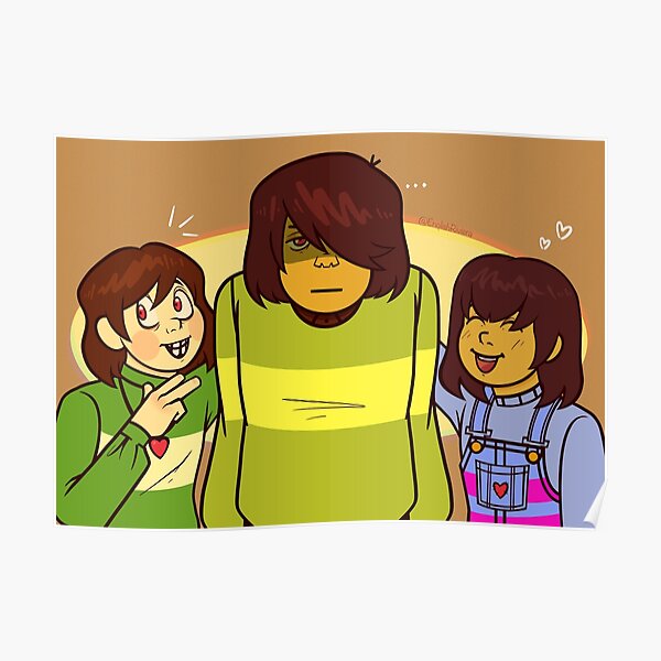 "Kris, Chara and Frisk " Poster for Sale by englishriviera | Redbubble