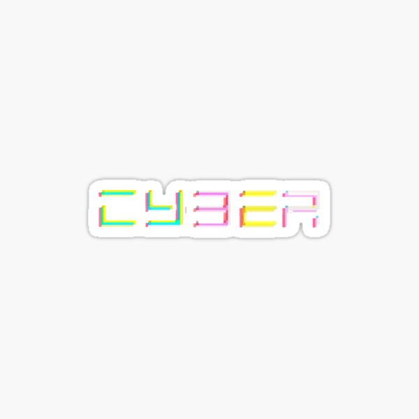 "Cyber" Sticker for Sale by Typodrama | Redbubble