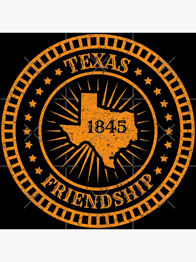 "Texas - TX Map Motto Slogan Friendship - Badge I Love Lone Star State ...