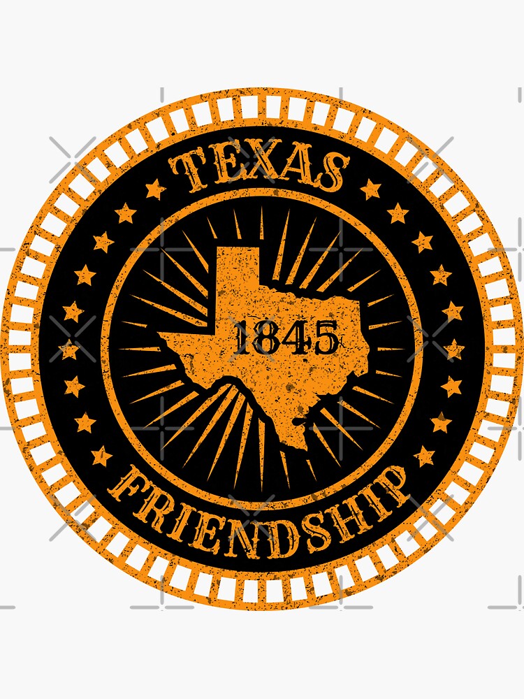 "Texas - TX Map Motto Slogan Friendship - Badge I Love Lone Star State ...