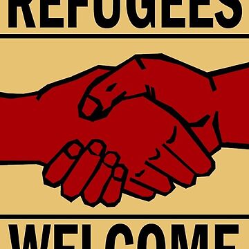 "Refugees Welcome" Sticker for Sale by t9060 | Redbubble