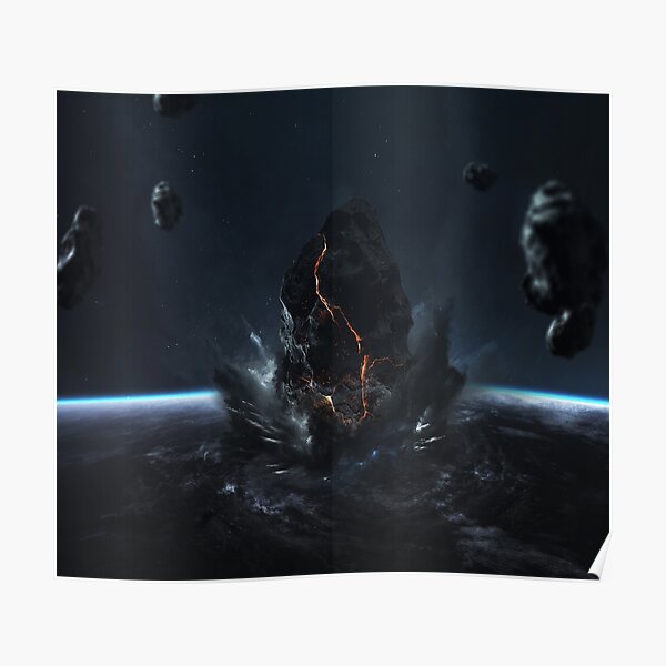 "Asteroid Explode On Earth" Poster for Sale by Rittichai | Redbubble