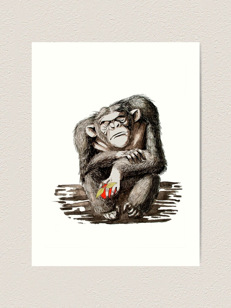 "Angry Chimp" Art Print for Sale by Maxvulture | Redbubble