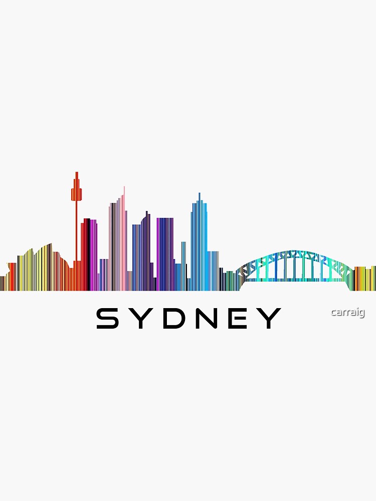 "Sydney" Sticker for Sale by carraig | Redbubble